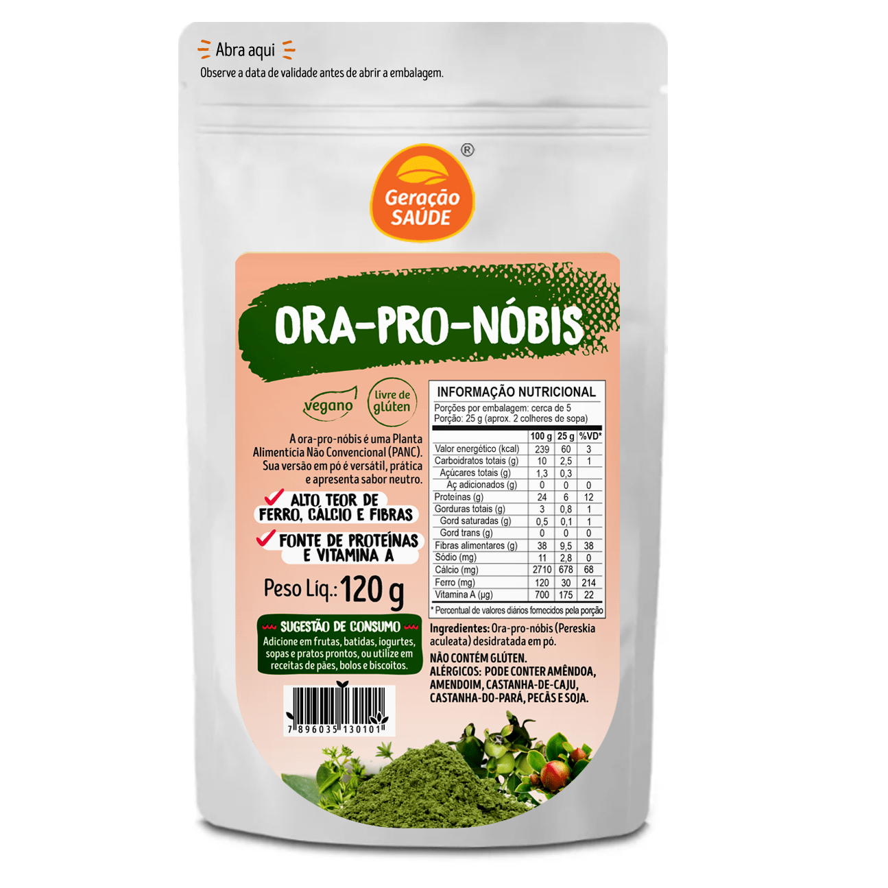 ORA PRO NOBIS em pó120 g - Geração Saúde